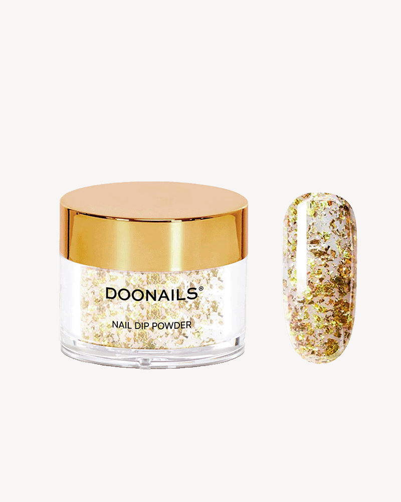 Doonails Nail Dip Powder Colour - Golden Flakes